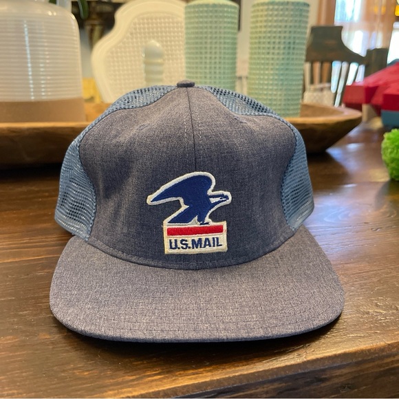 Vintage | Accessories | Vintage Usps Hat Cap Snapback Trucker Blue ...